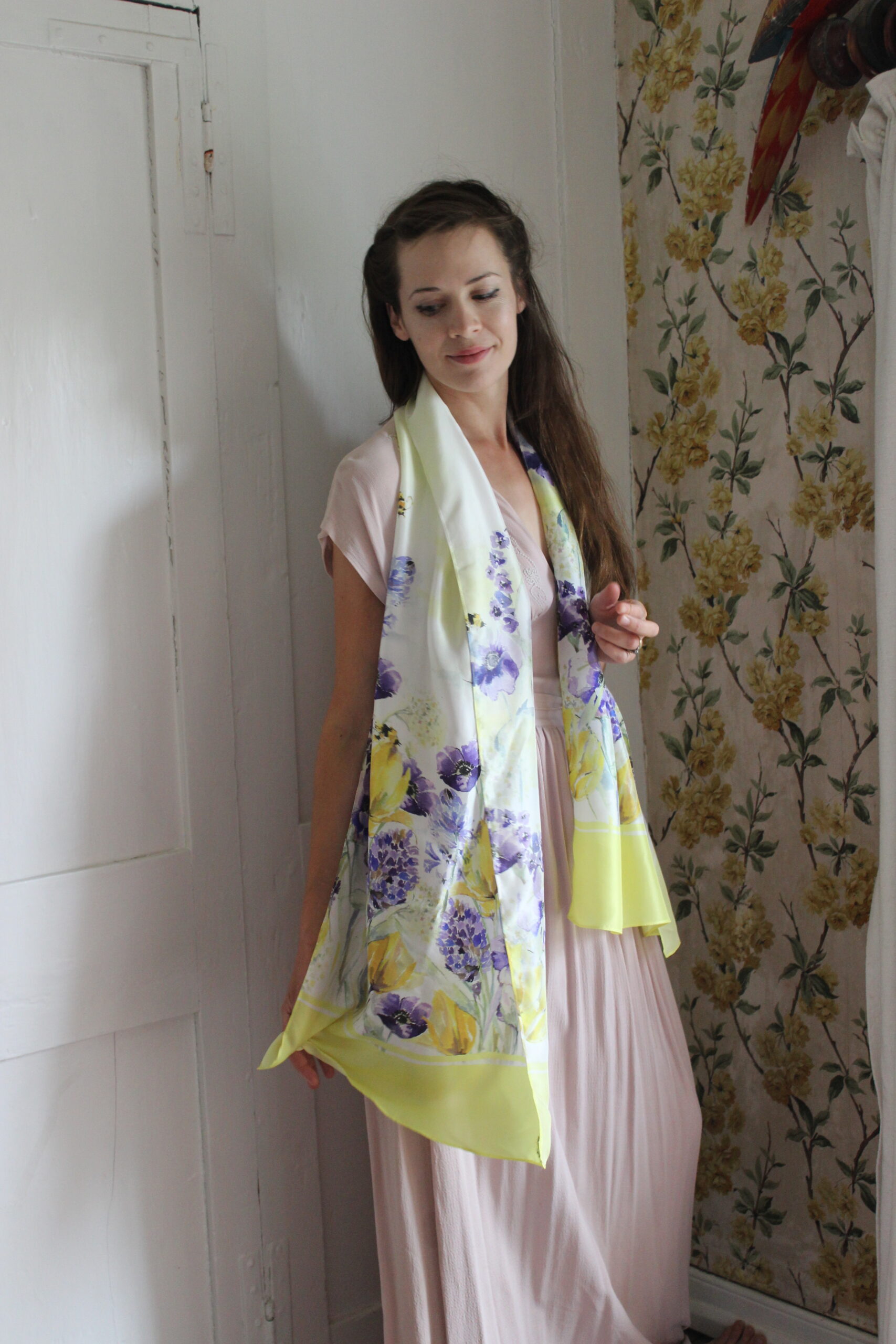 Flora Scarf | Printed Textiles & Illustrations Shop | Katie Tyson Illustrator